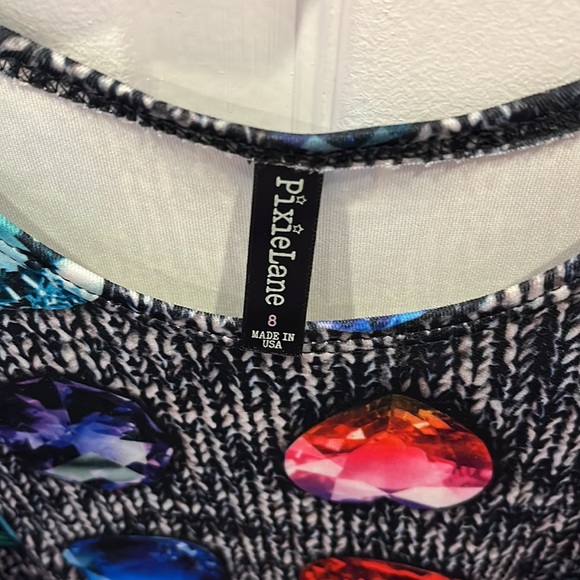 Pixie Lane | Dresses | Pixie Lane Girls Slip On Dress Black With Gems ...